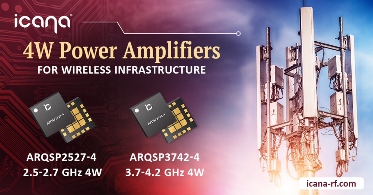 iCana launches two new high-efficiency 4W Power Amplifiers for Wireless ...